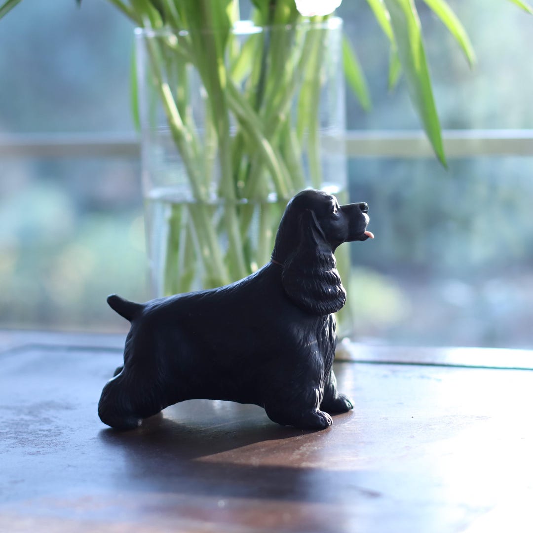 Boehm Porcelain Black Cocker Spaniel. - Etsy