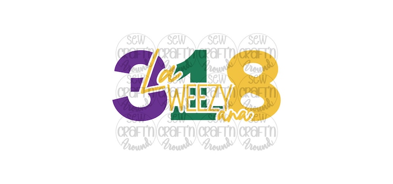 Mardi Gras Area Code 318 La Weezy Ana - Etsy