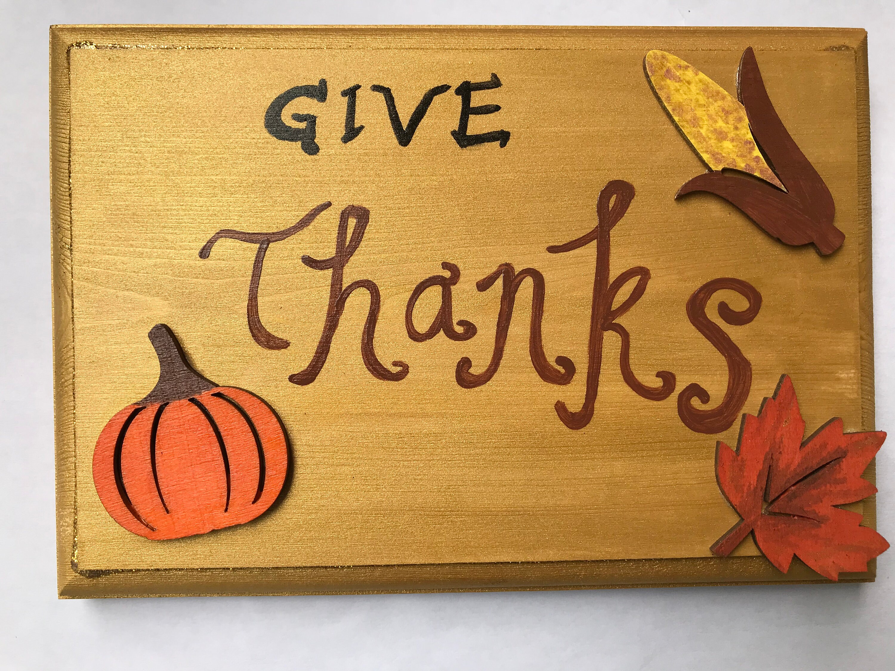 Give Thanks-- Hand Painted Sign - Etsy