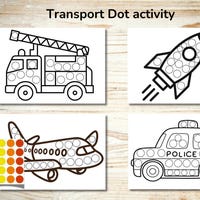 Transportation Matching Game, Symmetry Cards, Toddler Matching Activity ...