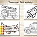 Transportation Matching Game, Symmetry Cards, Toddler Matching Activity ...