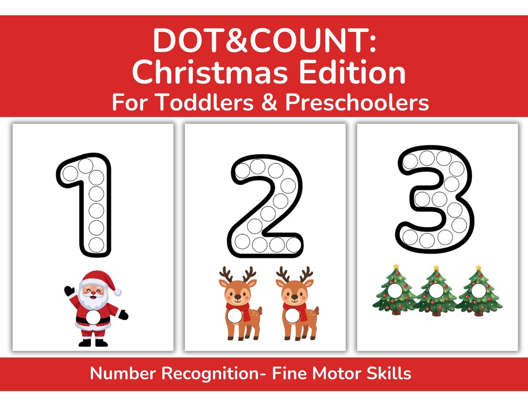 Christmas Do-a-dot Counting 1–10| Christmas Activity for Kids | Holiday ...