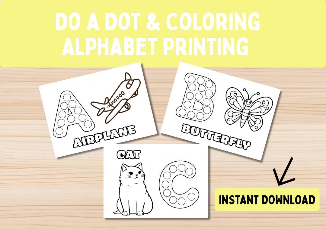 Printable Alphabet Dot Marker Pages | ABC Do a Dot Coloring Worksheets ...