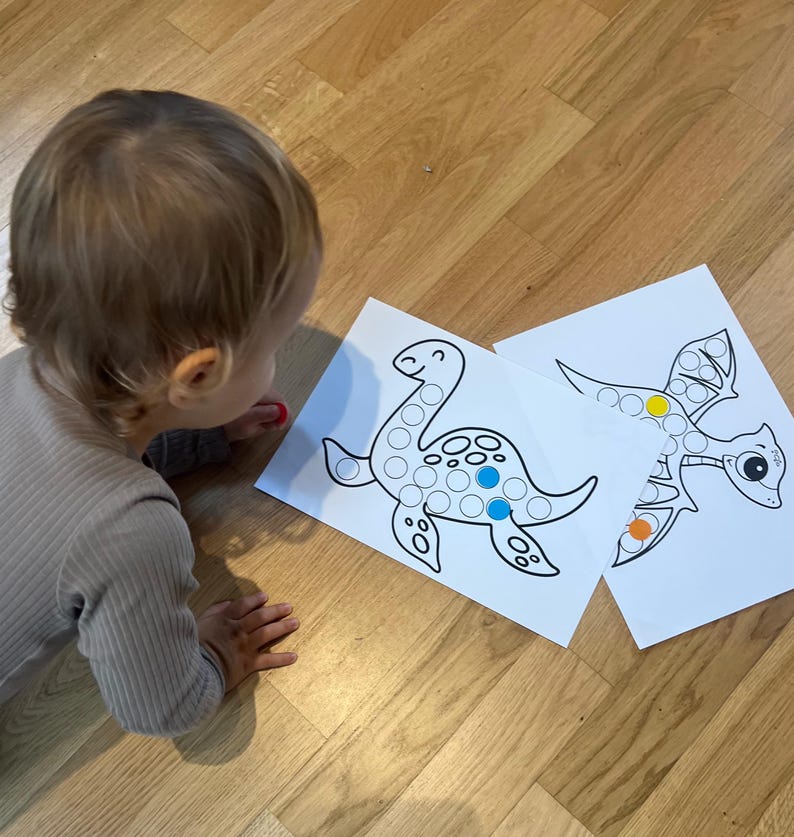 Dinosaur Dot Marker Printable | 12 Dot Pages + 7 Coloring Sheets ...