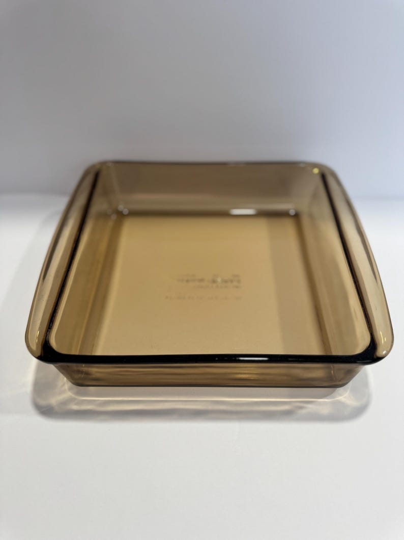 Vintage PYREX 8x8 Square Baking Dish - Amber Glass - Etsy
