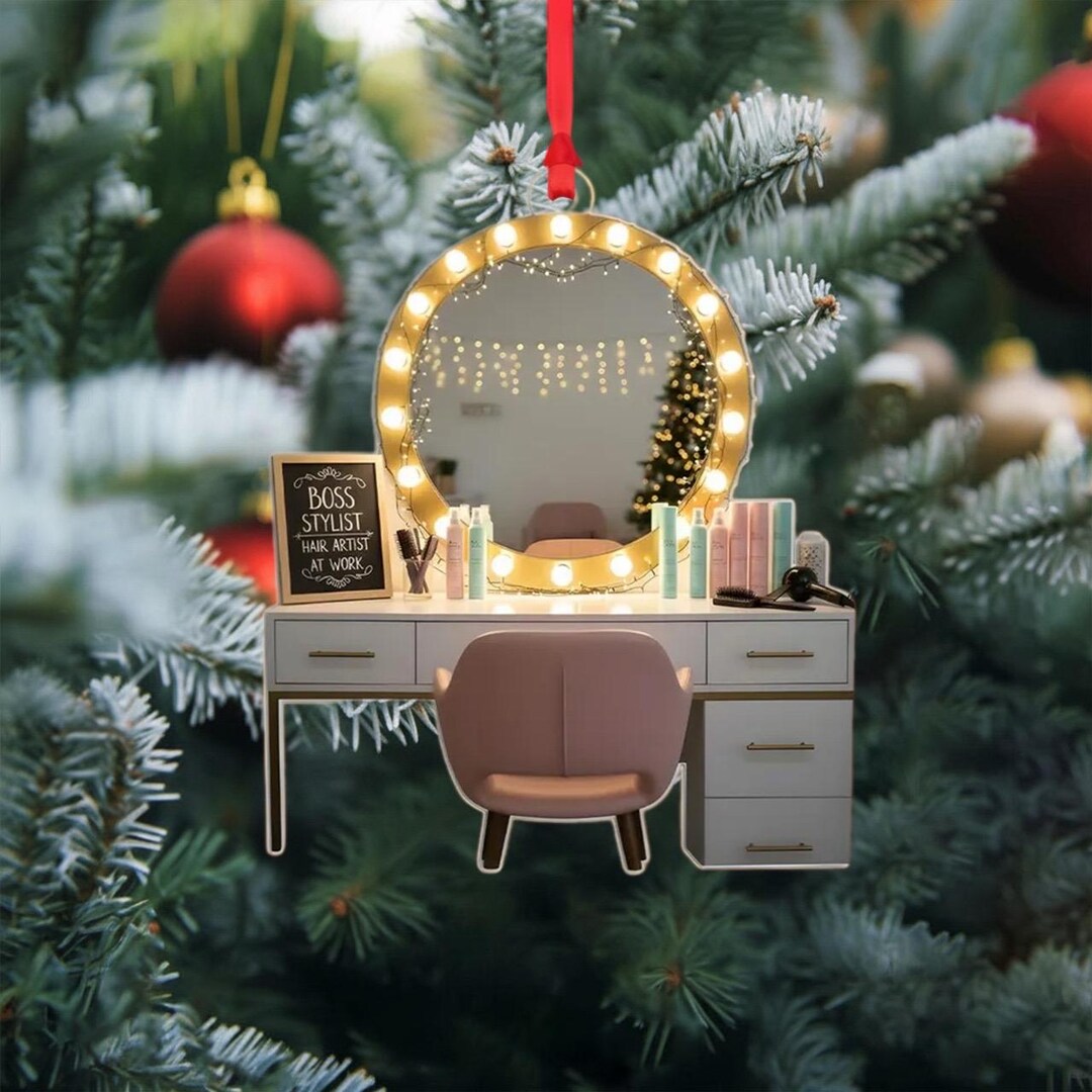 Boss Stylist 2D Flat Acrylic Ornament, Personalized Hair Salon ...