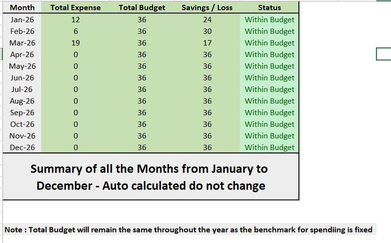 2026 Budget Planner | Excel & Google Sheets, Expense Tracker - Etsy UK