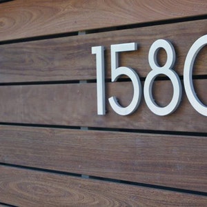 Modern House Number Aluminum Modern Font Number One 1 - Etsy UK