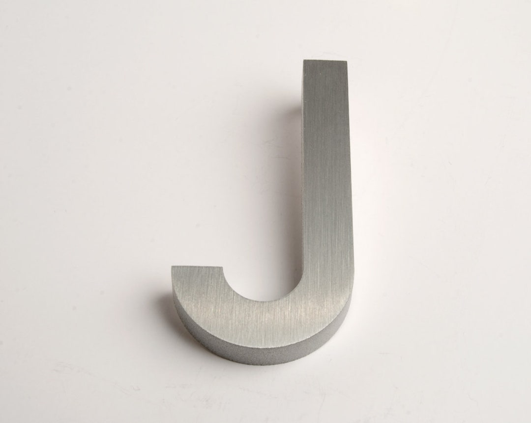 Modern House Numbers Aluminum Modern Font Letter J - Etsy
