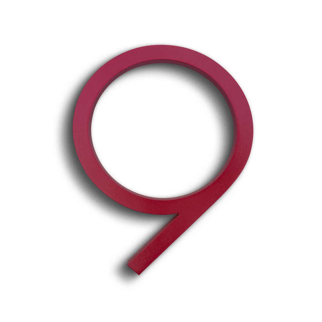 Modern House Number Aluminum Contemporary Font Number Nine - Etsy