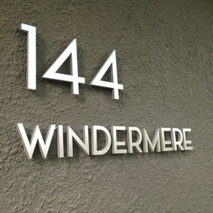 Modern House Numbers Aluminum Modern Font Letter F - Etsy