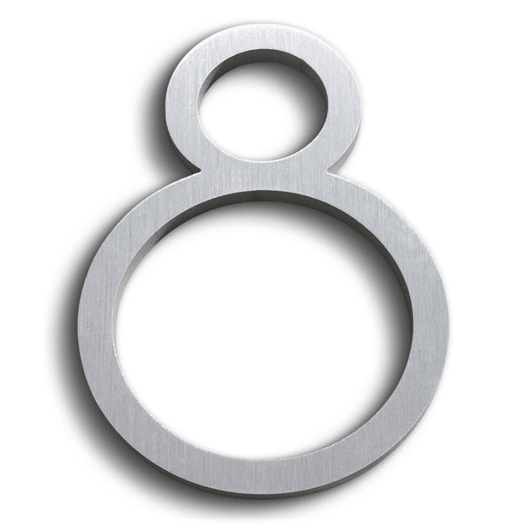 Modern House Number Aluminum Contemporary Font Number Eight 8 - Etsy