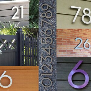 Modern House Number Aluminum Modern Font Number TWO 2 in Brass - Etsy