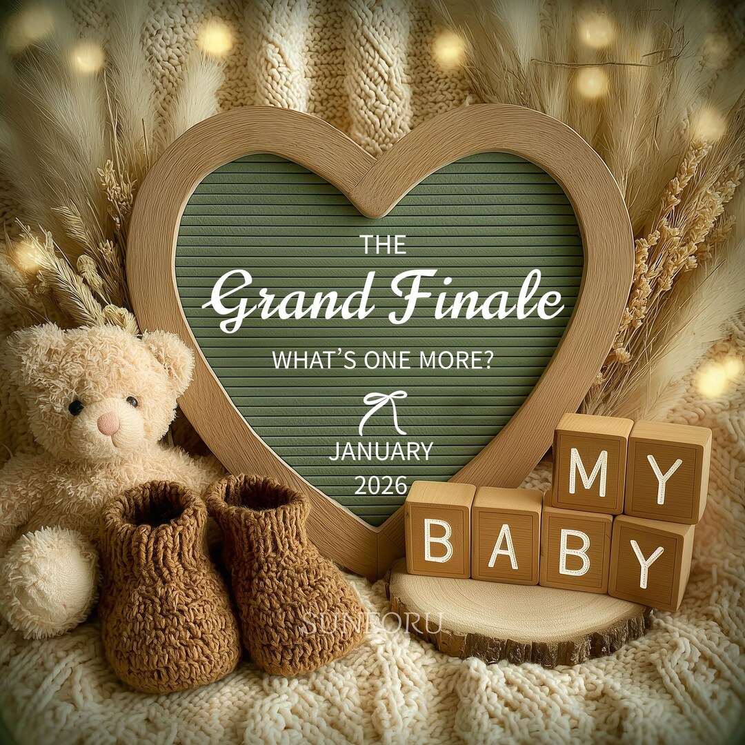 Grand Finale Pregnancy Announcement Digital Template : Editable With ...