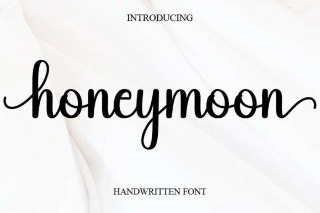 Honeymoon Font – Sweet Cursive Handwritten Font - Etsy