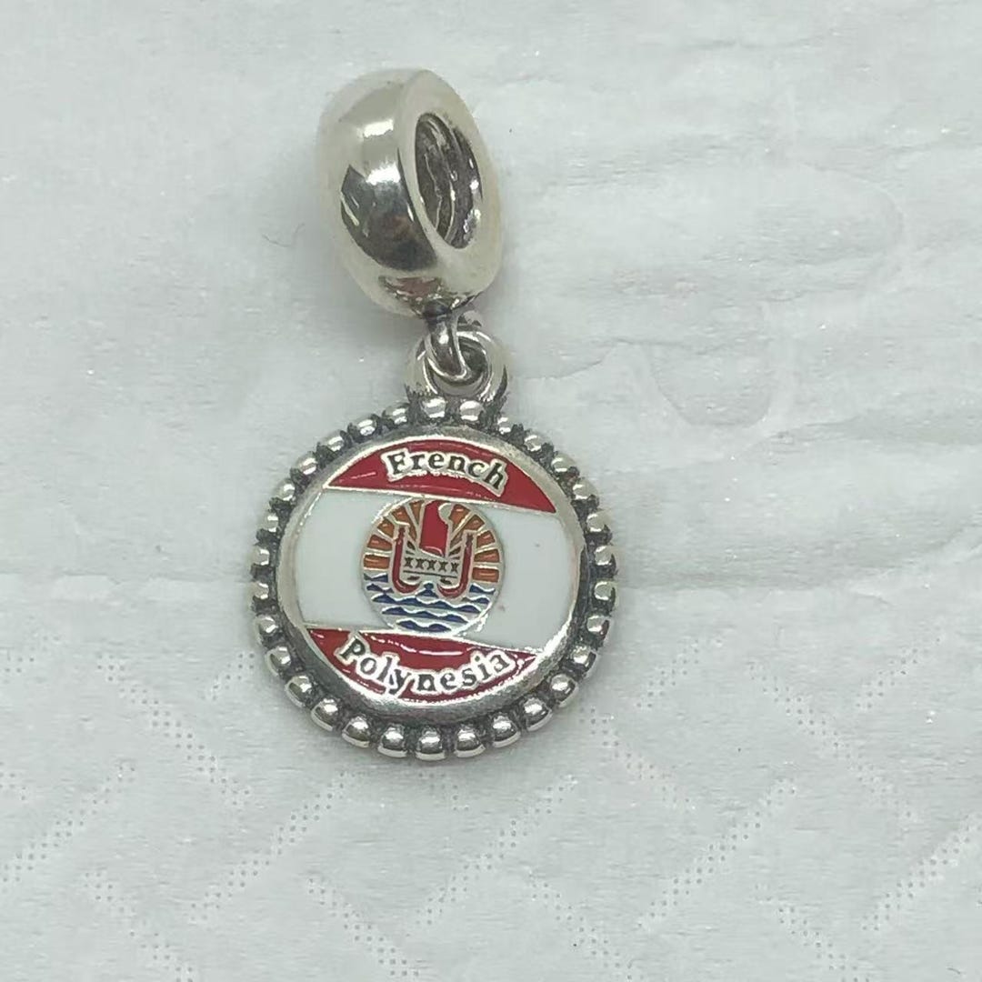Pandora French Polynesia Flag Exclusive Dangle Charm/travel Charms|s925 ...