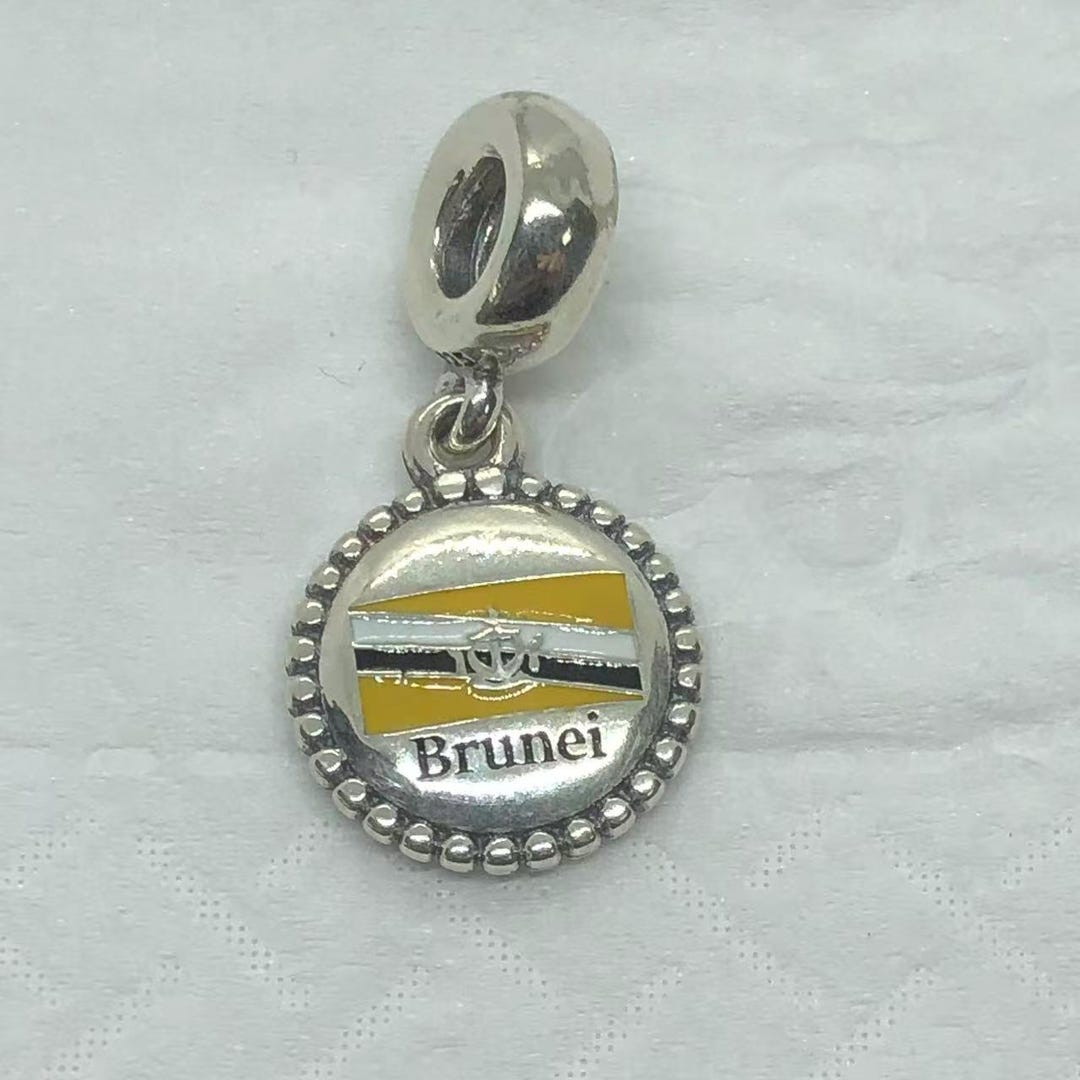 Pandora Country of Brunei Exclusive Flag Silver Dangle Moments Charm ...
