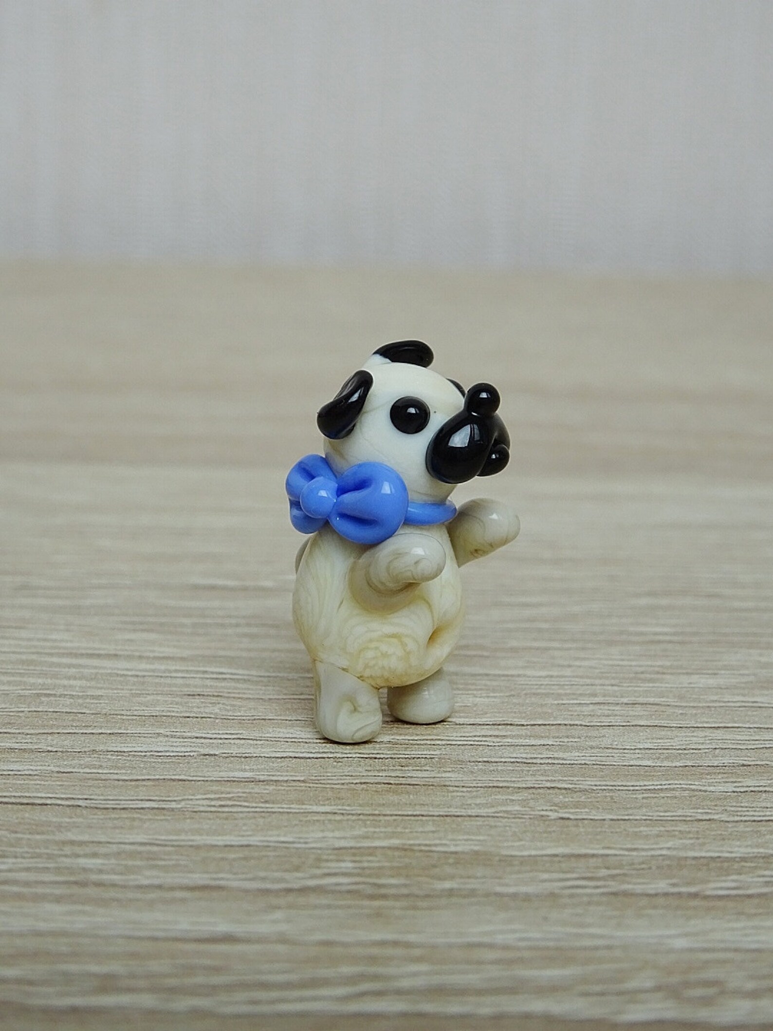 Tiny pug dog miniature micro glass pug figurine mini pug | Etsy