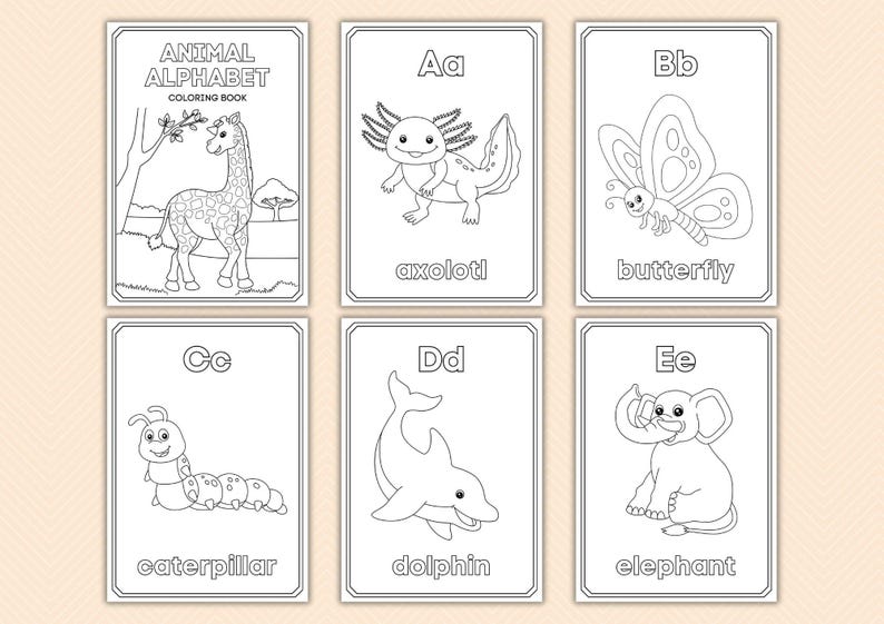 Printable Animal Alphabet Colouring Book for Kids – Fun & Creative ...