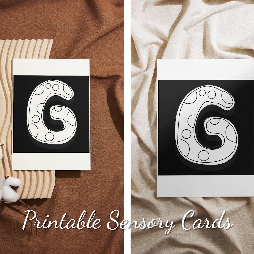 Printable Black and White Alphabet Sensory Cards2 – Digital Download - Etsy