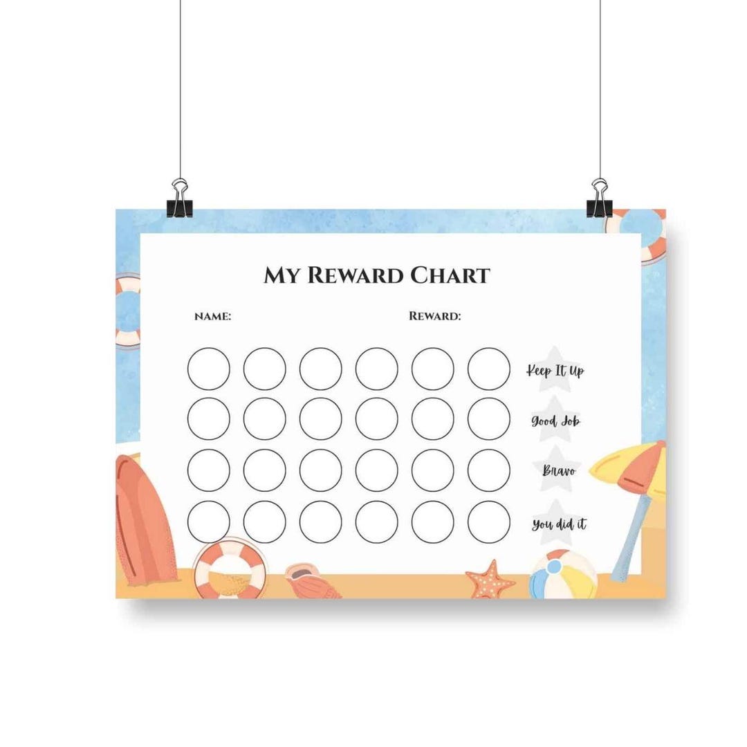Kids Reward Chart Sunny Version| Behavior Support | Daily Routine ...