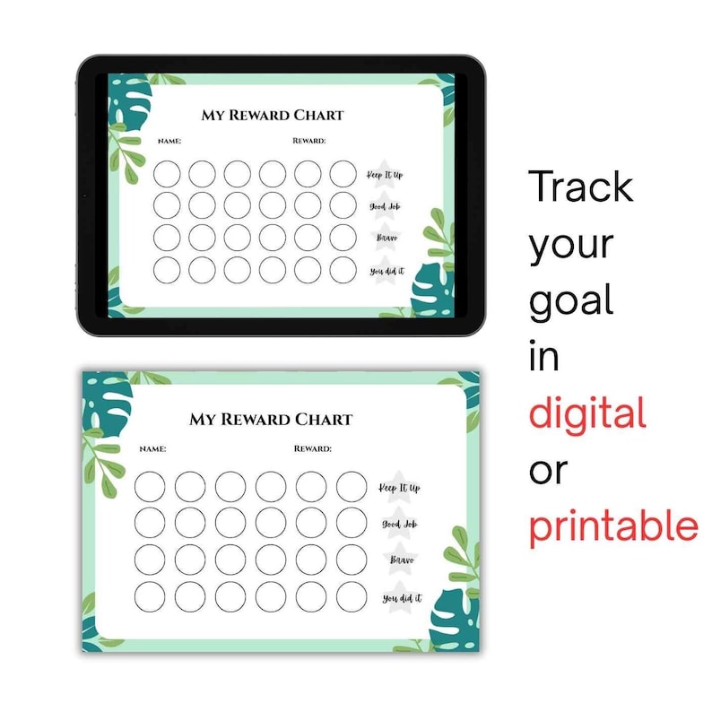 Kids Reward Chart Leaf Version| Behavior Support | Daily Routine ...