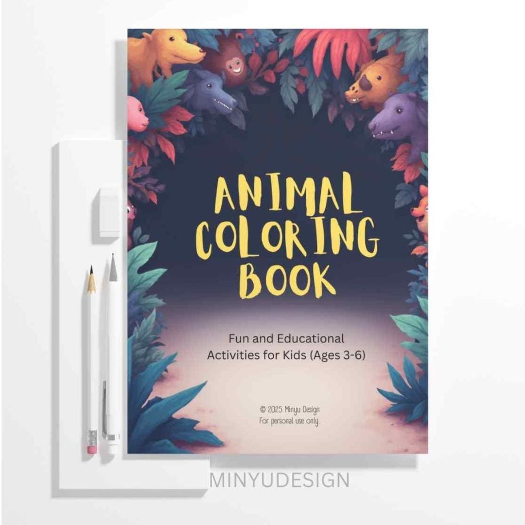 40 Printable Animal Coloring Book for Kids – Fun & Creative Activity ...