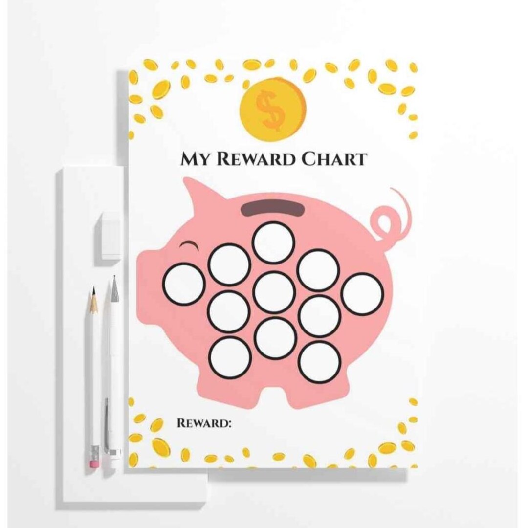 Kids Reward Chart Piggy Bank Version| Behavior Support | Daily Routine ...