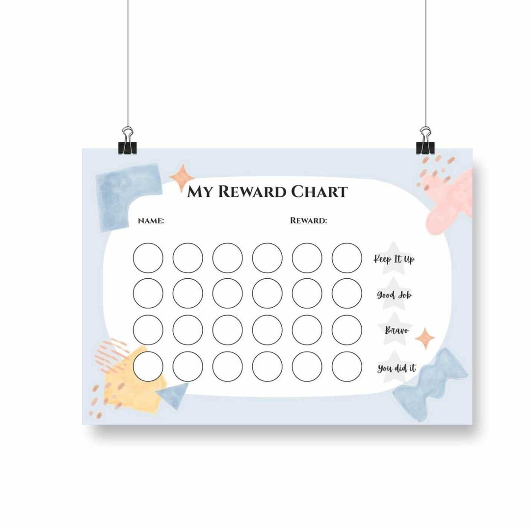 Kids Reward Chart Shapes Version| Behavior Support | Daily Routine ...