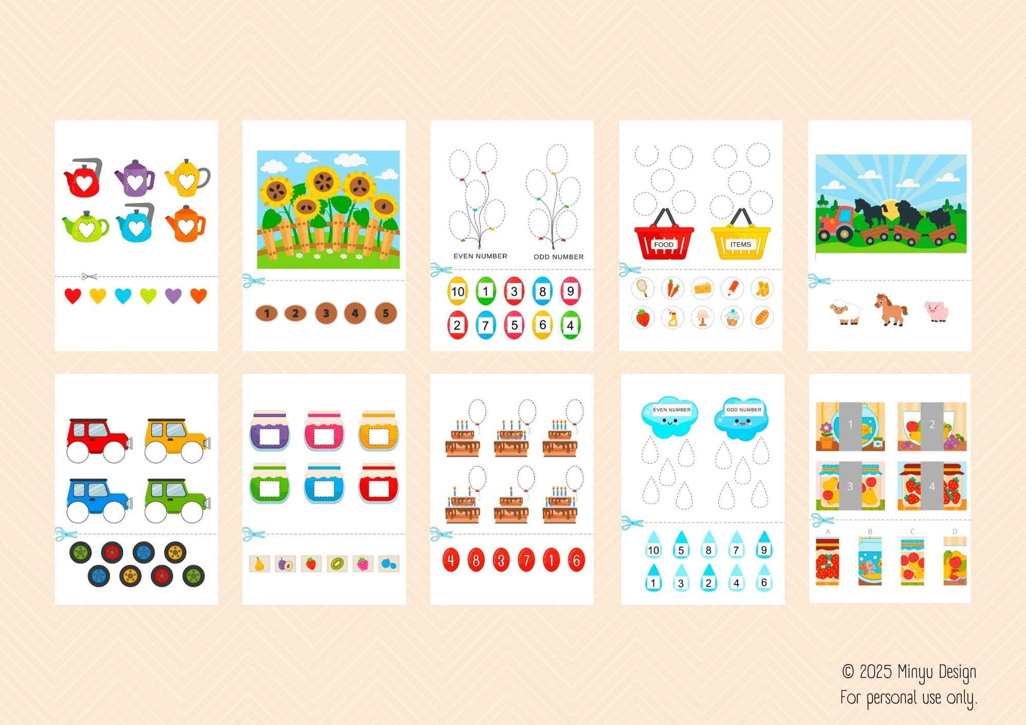 Cut and Paste Worksheets 2 | Fine Motor Skills | Preschool ...