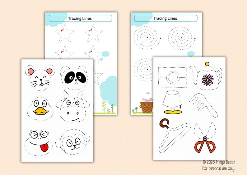 Tracing Lines Worksheets3 | Pre-writing Practice | Fine Motor Skills ...