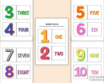 Printable Number 1-10 Puzzles2 | Montessori Activities| Kids Learning ...