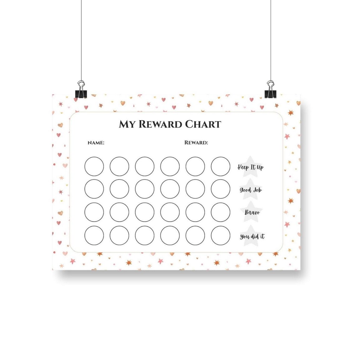 Kids Reward Chart Heart Version4| Behavior Support | Daily Routine ...