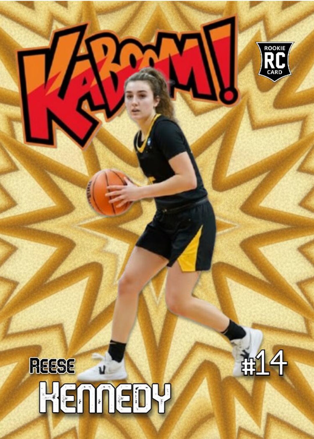 Custom "kaboom!" Sports Card Design: Personalized Foil Cardstock - Etsy