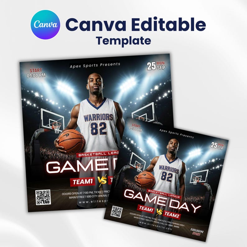 Game Day Basketball Flyer Template, Match Day Flyer, Sports Flyer ...