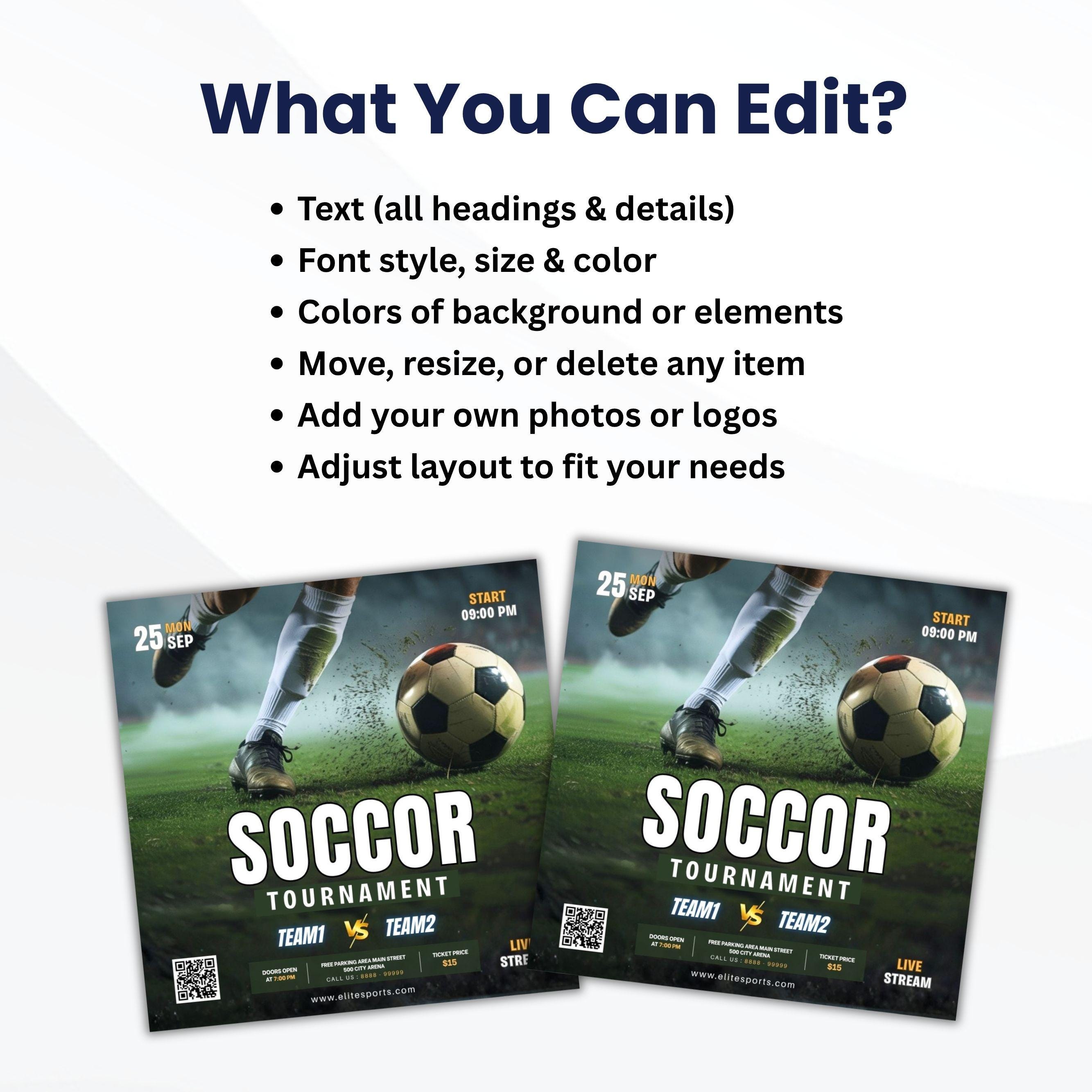Soccer Animated Tournament Flyer Template, Match Day Flyer, Sports ...