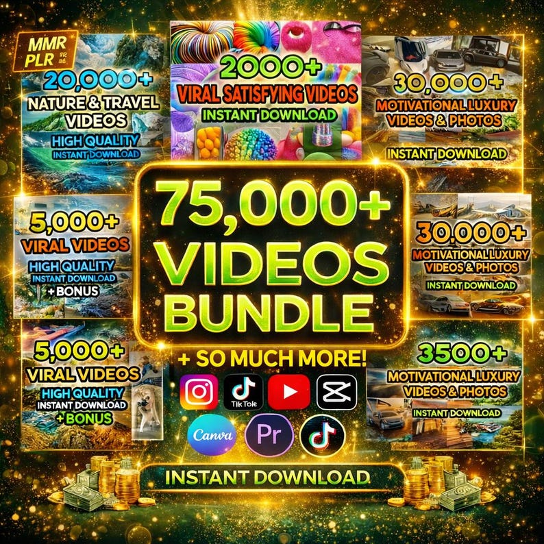 75,000+ Viral Reels Bundle, Tiktok, Instagram & Youtube - Etsy