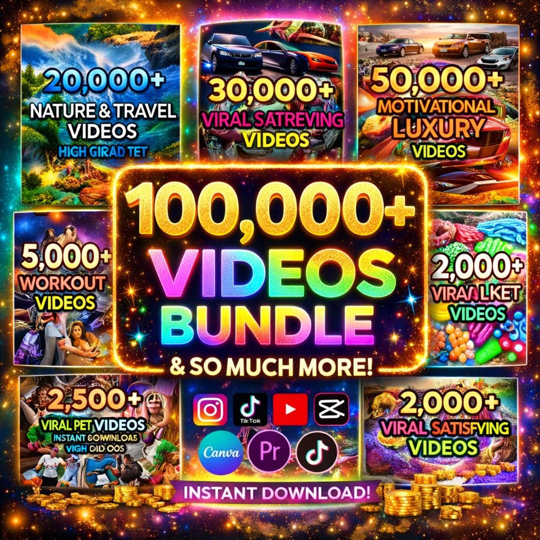 100,000+ Viral Reels Bundle PLR MRR, AI Animated Content, Viral Reels ...
