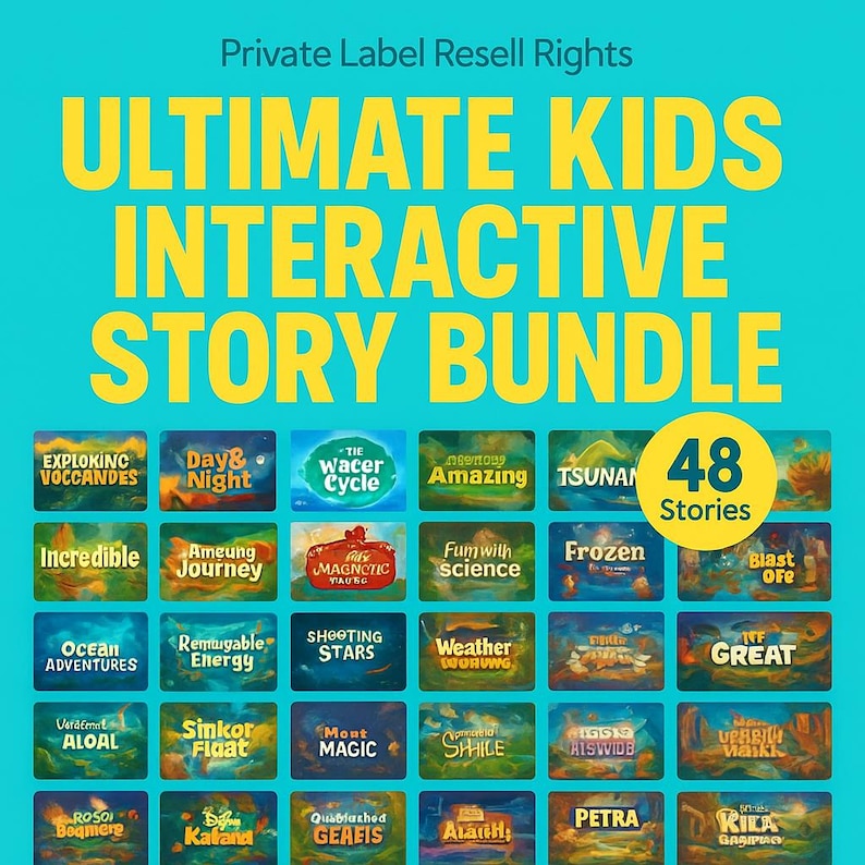 Kids Learning Bundle, Coloring & Story Books, PLR MRR (digital Download ...