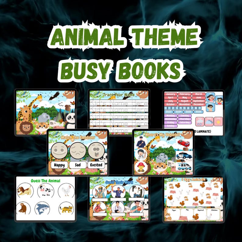 Kids Mega Busy Book Bundle PLR Preschool Activity Worksheets Canva ...