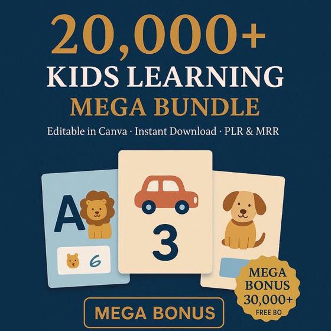 20,000+ Kids Learning Activities Bundle: Coloring Books, Homeschool ...