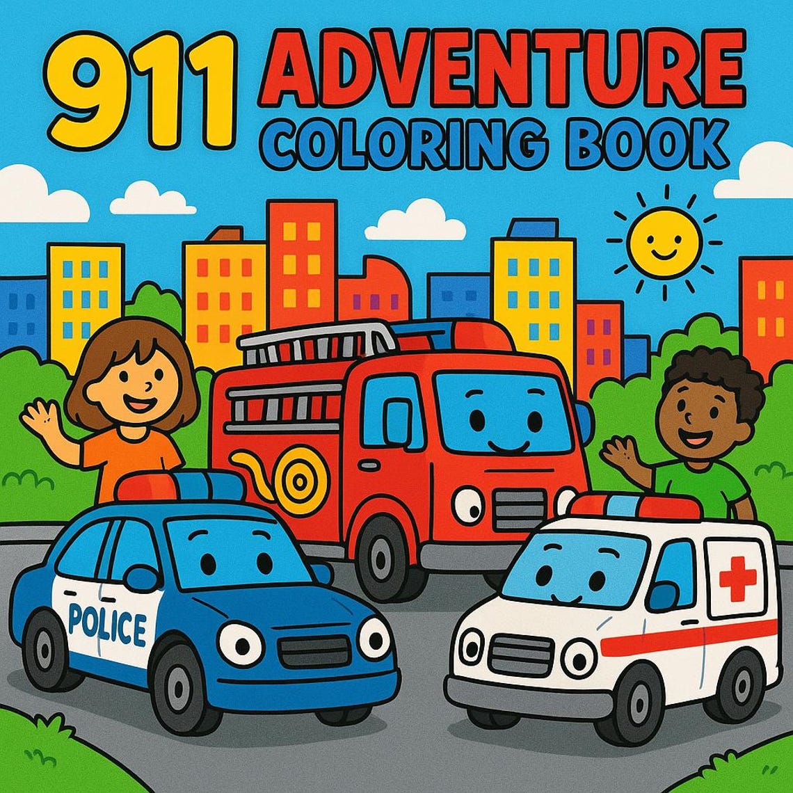 911 Adventures Coloring Book | Firefighter, Police, Rescue (PDF Pattern ...