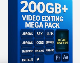 200GB Video Editing Bundle: Luts, SFX, Templates - Premiere Pro, Capcut ...