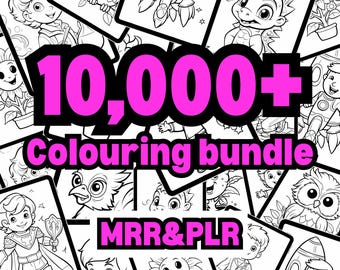 10,000+ Coloring Pages Mega Bundle PLR Kids & Adults - Etsy
