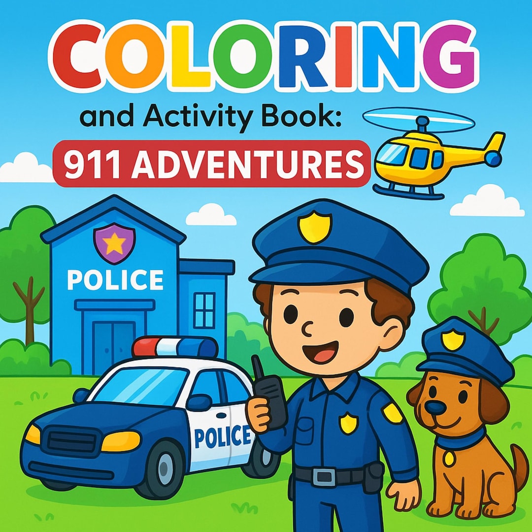 911 Adventures Coloring & Activity Book | Emergency Services Printables ...