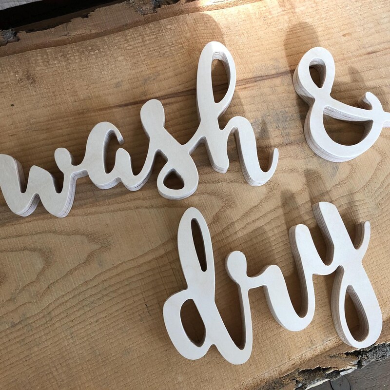 Wash and Dry Sign - Etsy
