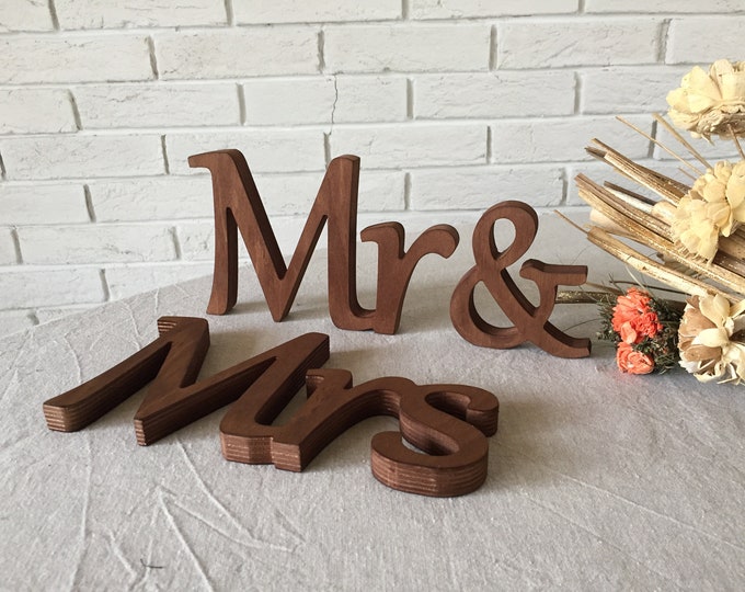 Mr and Mrs Table Sign for Wedding, Mrs and Mrs Wedding Decor ...