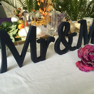 Mrs & Mrs Gold Wedding Wood Signs, Wedding Decoration, Bridal Table ...