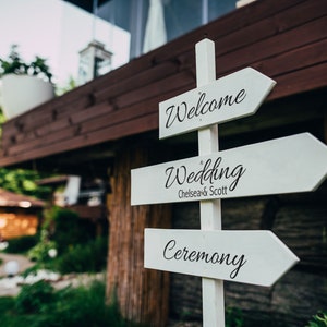 Personalized Arrow Directional Signs for Wedding. Wedding Decor Signs ...