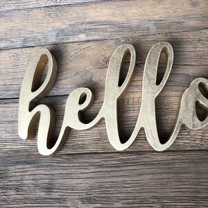Country Style Hello Wall Decor Wood Sign, Hello Sign, Entry Wall Decor ...